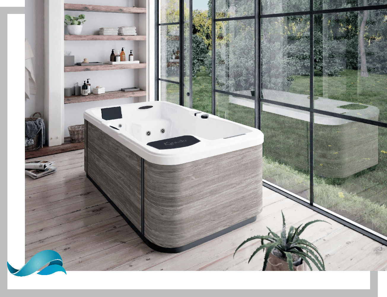 Piscine minispa eleganti per giardino terrazzi ed interni