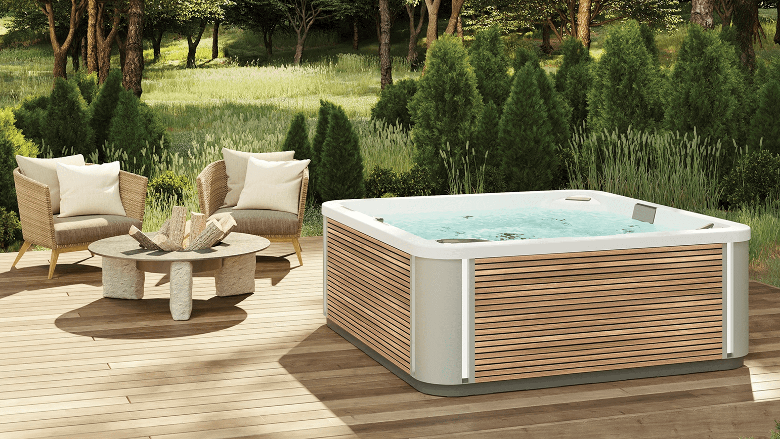 Piscine minispa eleganti per giardino terrazzi ed interni